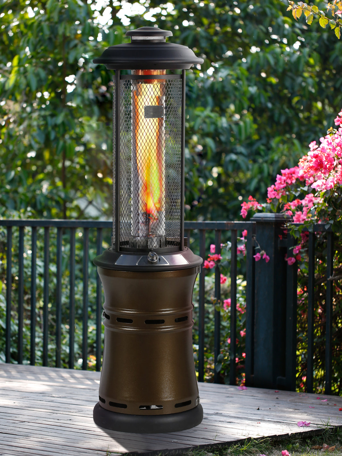 HEATMAXX Bronze Outdoor Gas Patio Heater — Pooltables.com