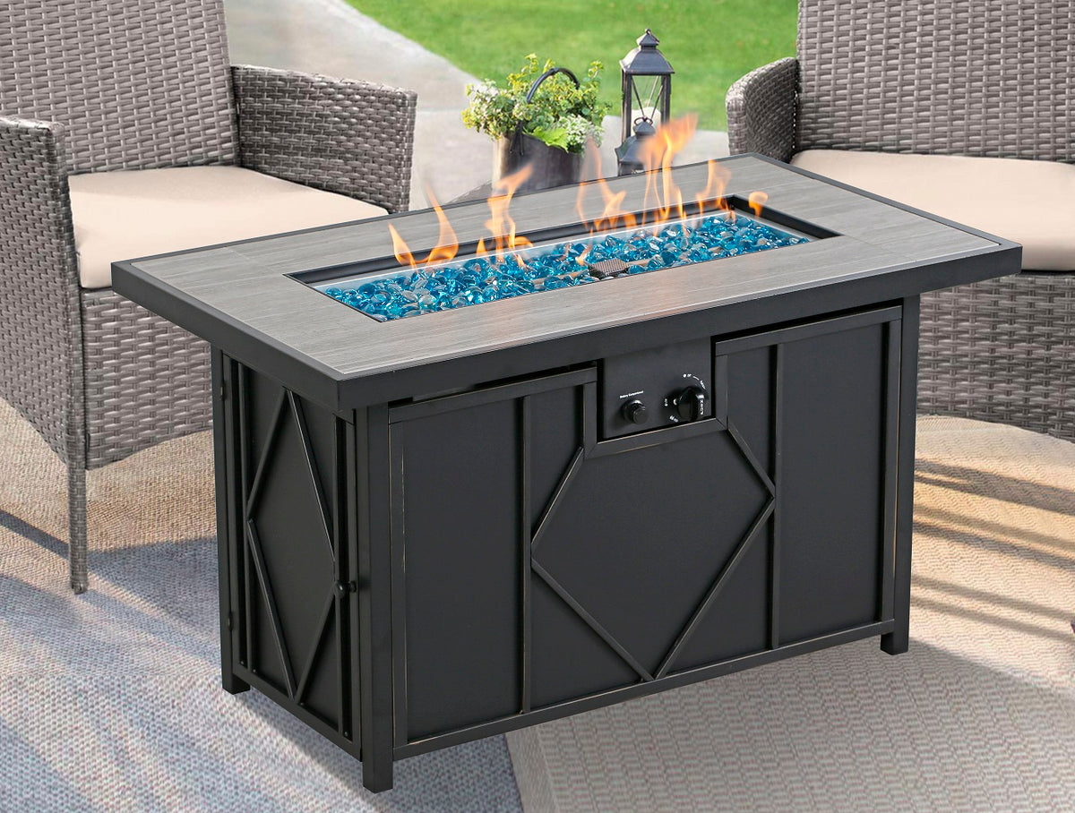HEATMAXX 42” Outdoor Gas Fire Pit Table — Pooltables.com