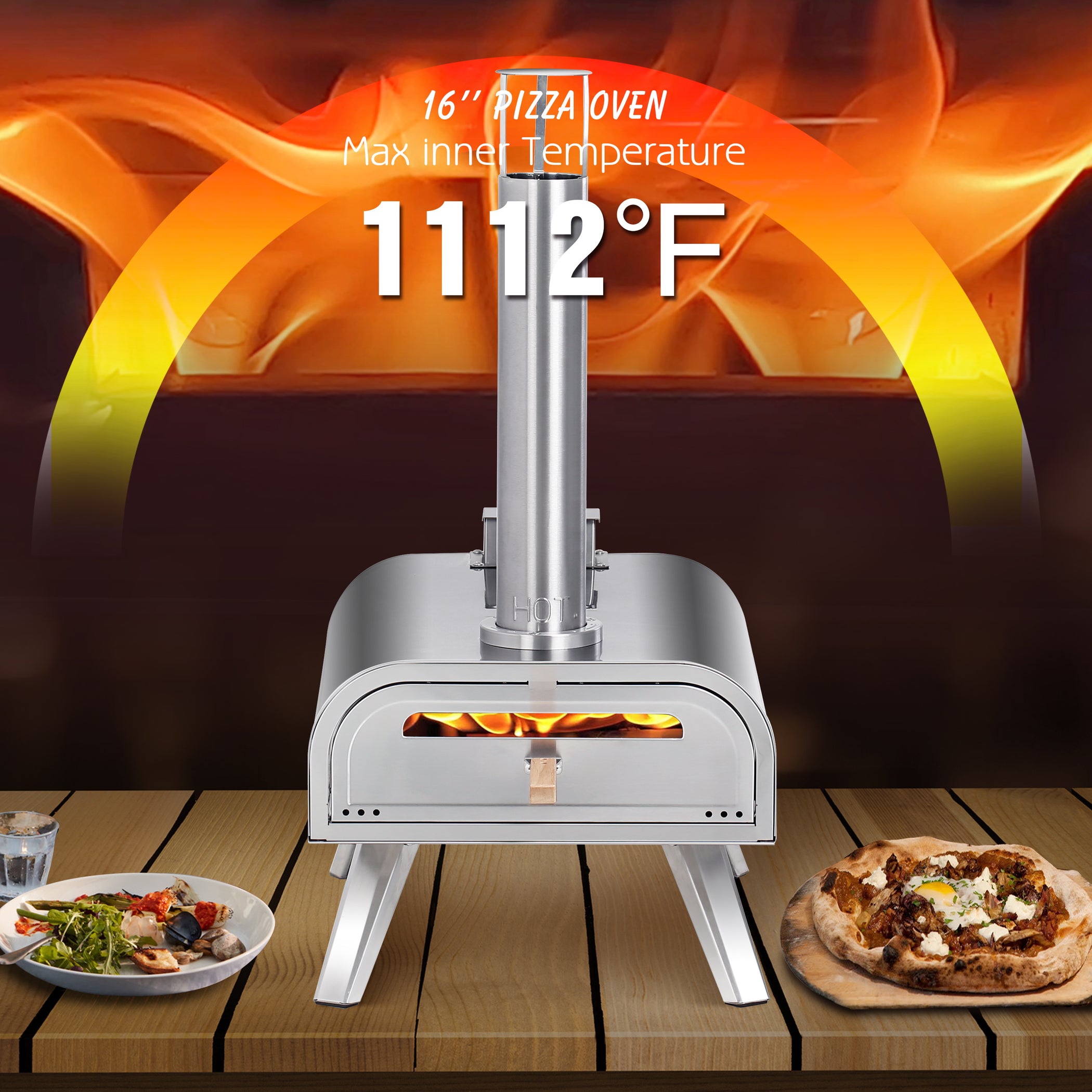 Mastercook 16'' Outdoor Pellet Pizza Oven — Pooltables.com